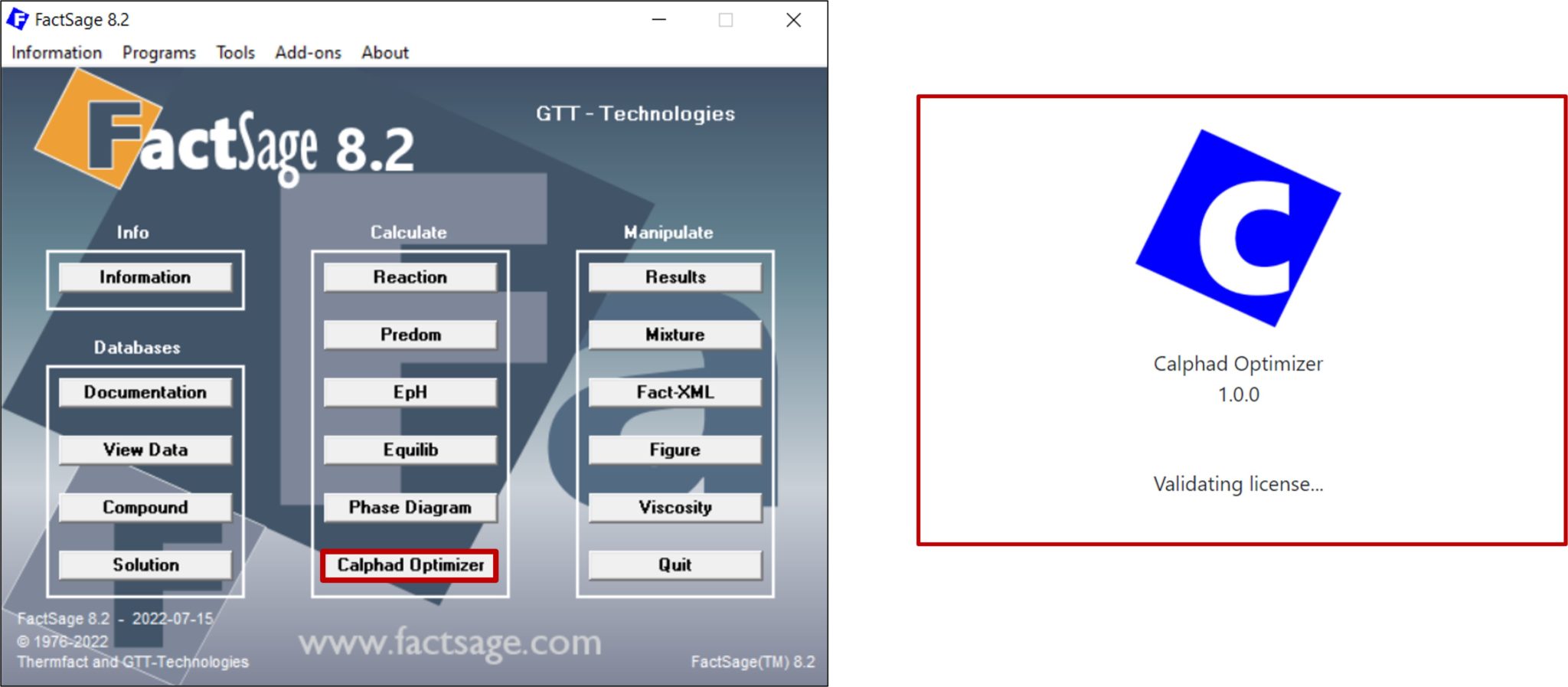 Calphad Optimizer - GTT-Technologies