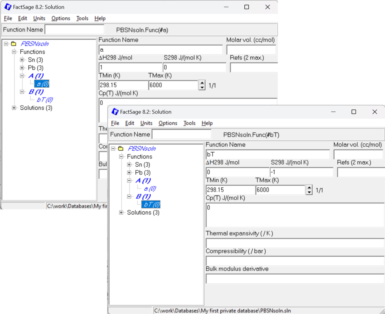 How to create a private database in FactSage – A recipe